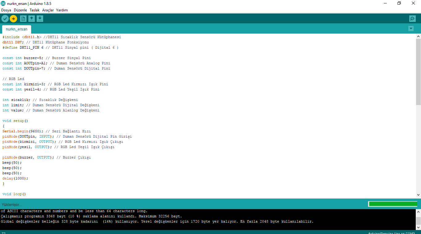 Ardunio Kontrollü Isı ve Gaz Devresi - Proje Sayfam